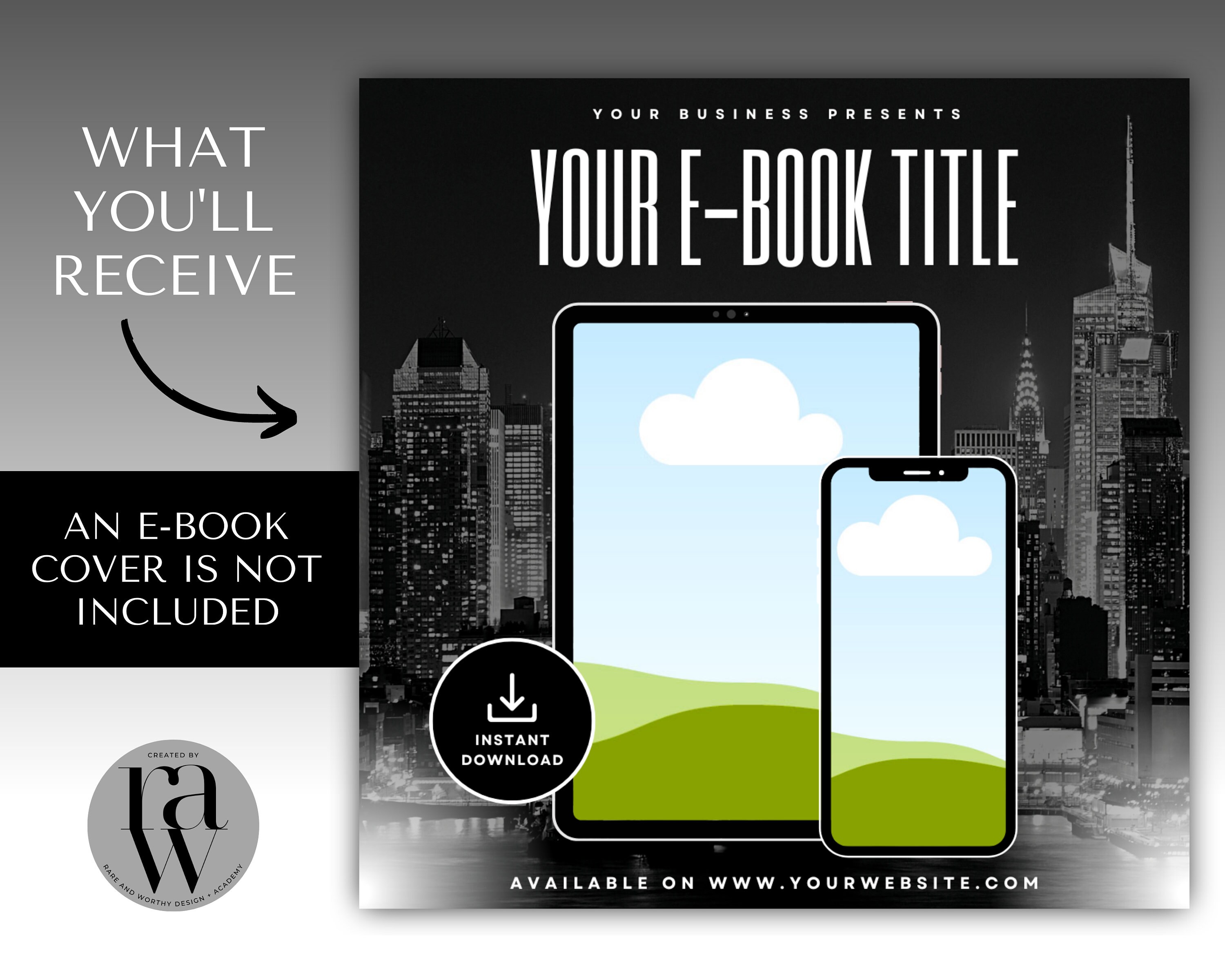 DIY E-book Flyer | Canva Template | Editable Canva Flyer | Book Flyer ...