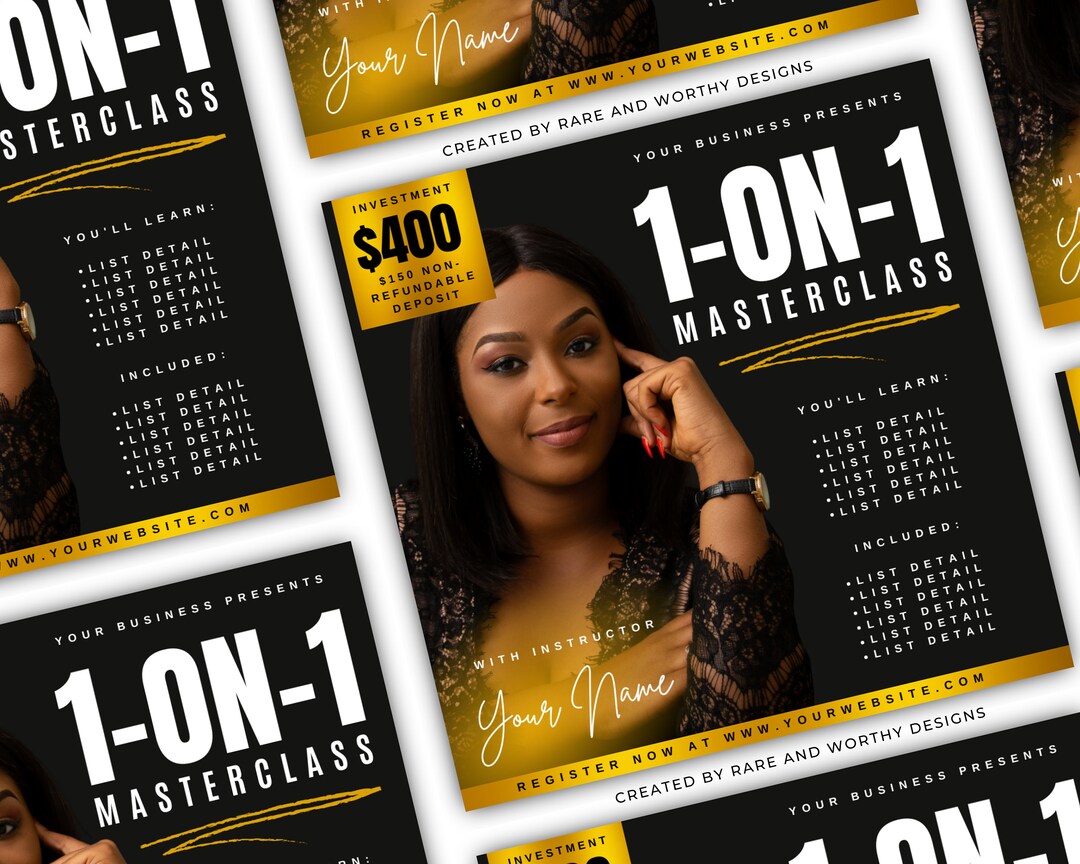 Editable Masterclass Flyer: Canva Template (digital Download) - Etsy