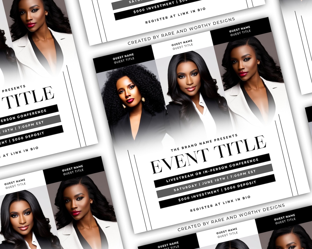 Upscale Event Flyer Template: Editable Conference, Livestream Design ...