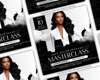High-end Masterclass Flyer | DIY Course Flyer | DIY Canva Template ...
