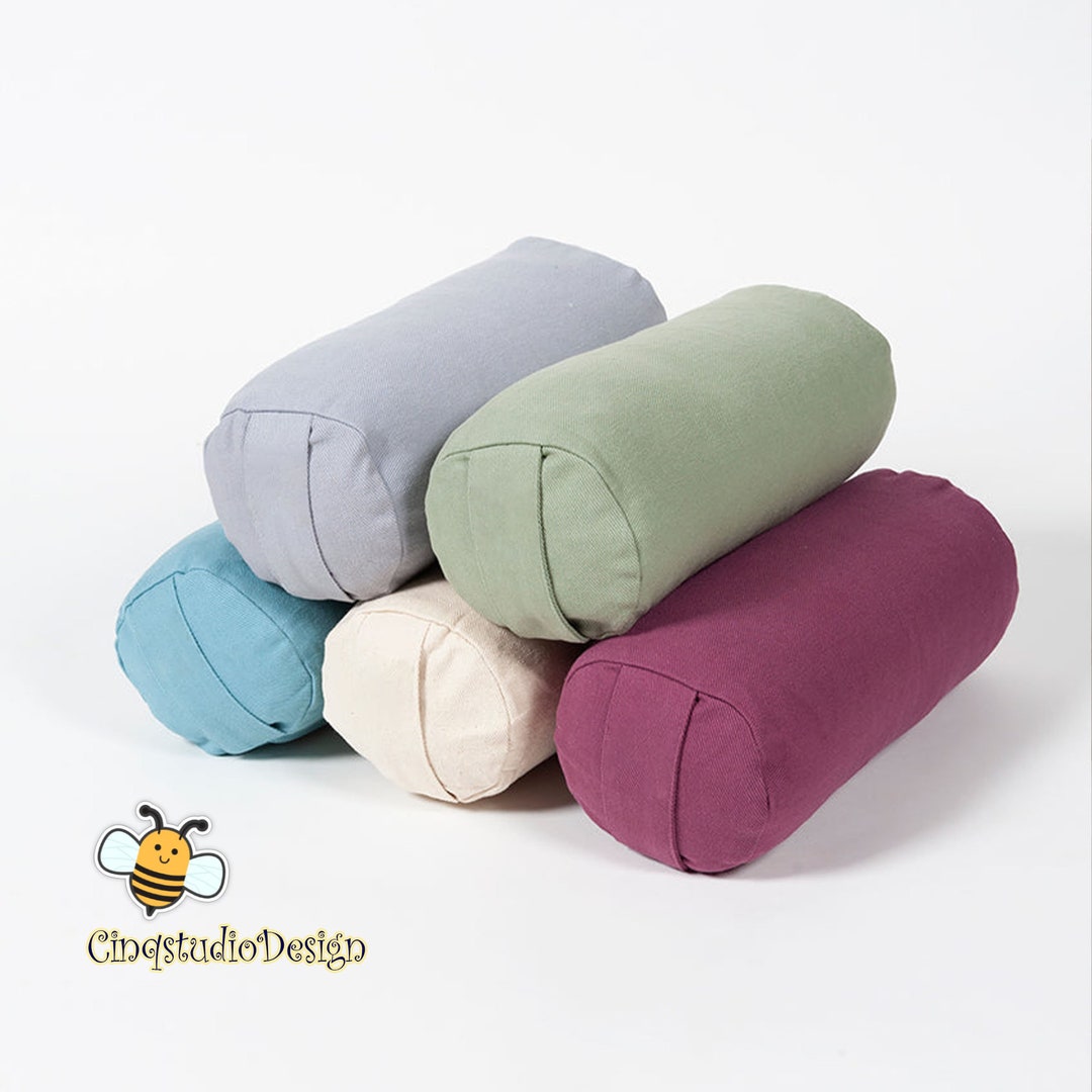 Natural Linen Bolster Case With Zipper and Handle Round - Etsy