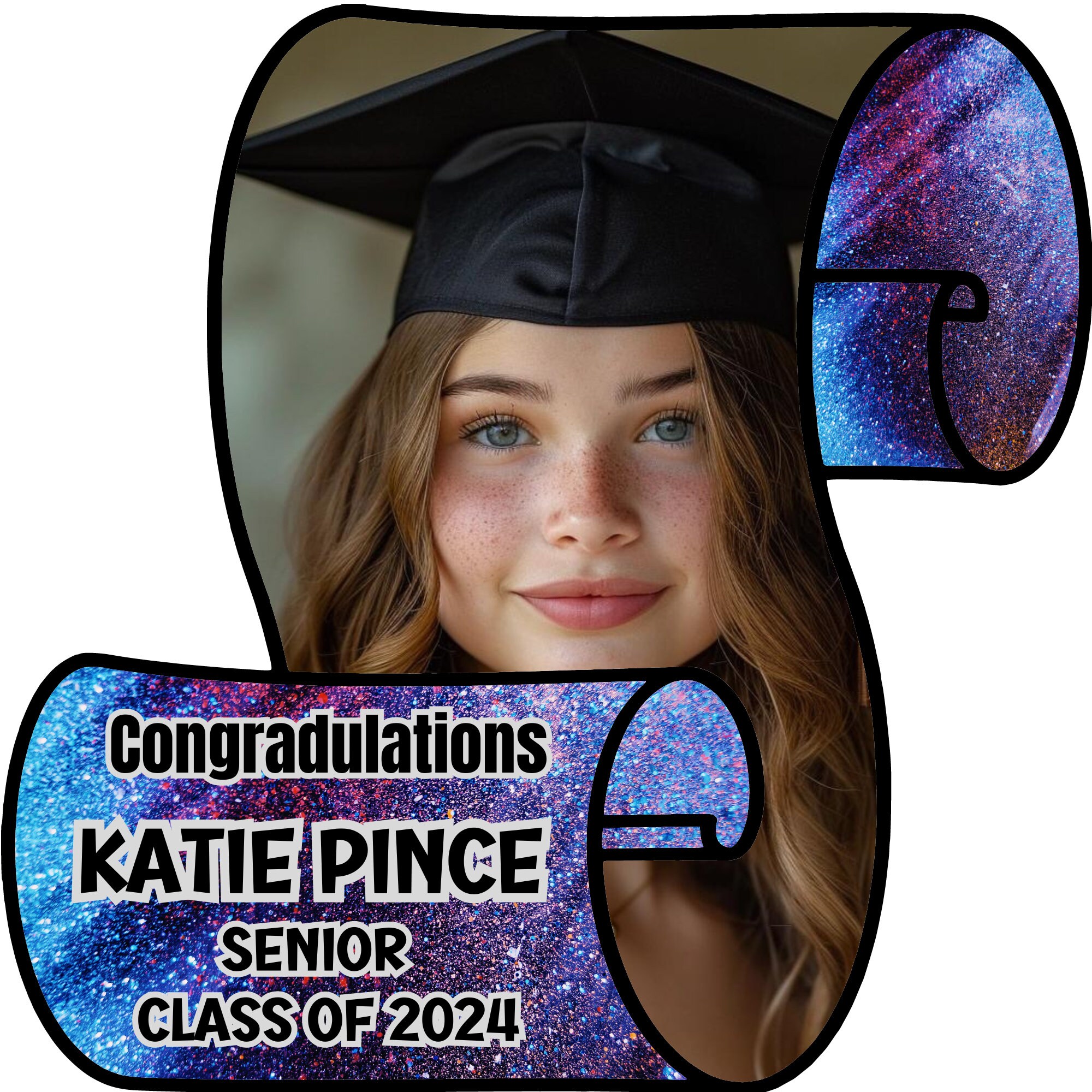 Editable Graduation Scroll Fan Template - Etsy