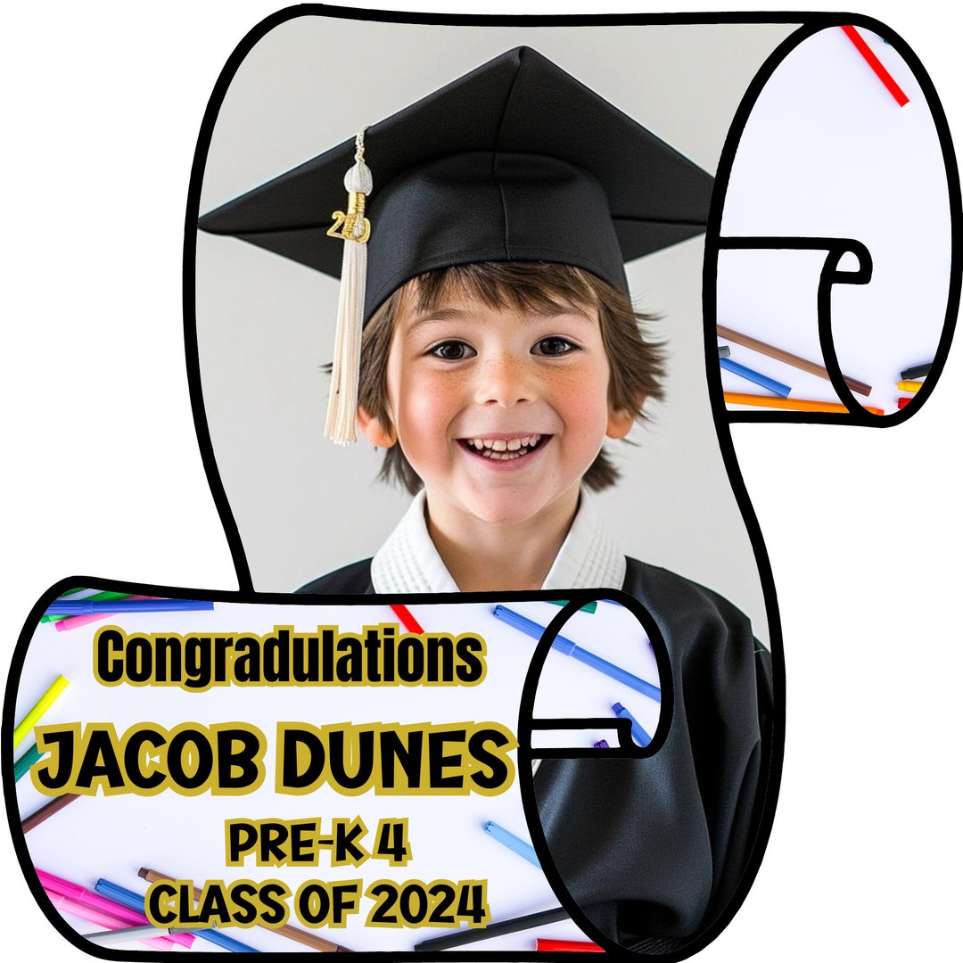 Editable Graduation Scroll Fan Template - Etsy