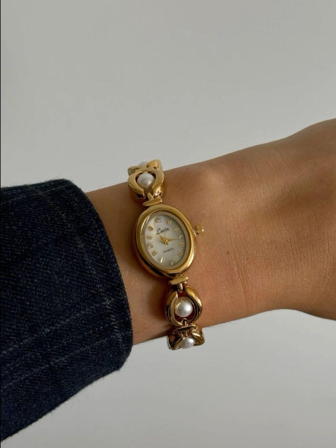 Elegant Freshwater Pearl Watch,small Face Watch,womens Dainty Gold ...