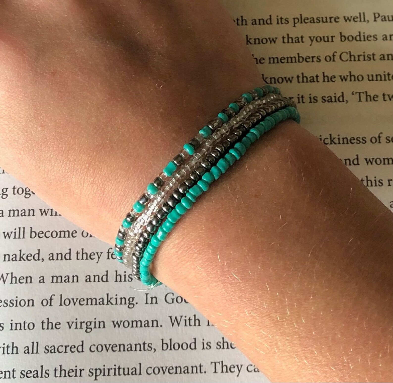 Stretchy Beaded Bracelet 4 Pack. 2mm. - Etsy