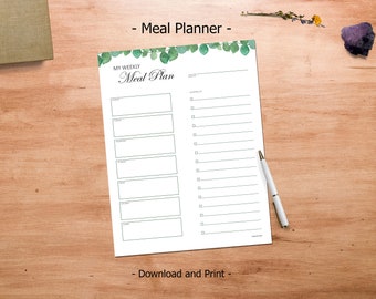 Eucalyptus Weekly Planner | Etsy