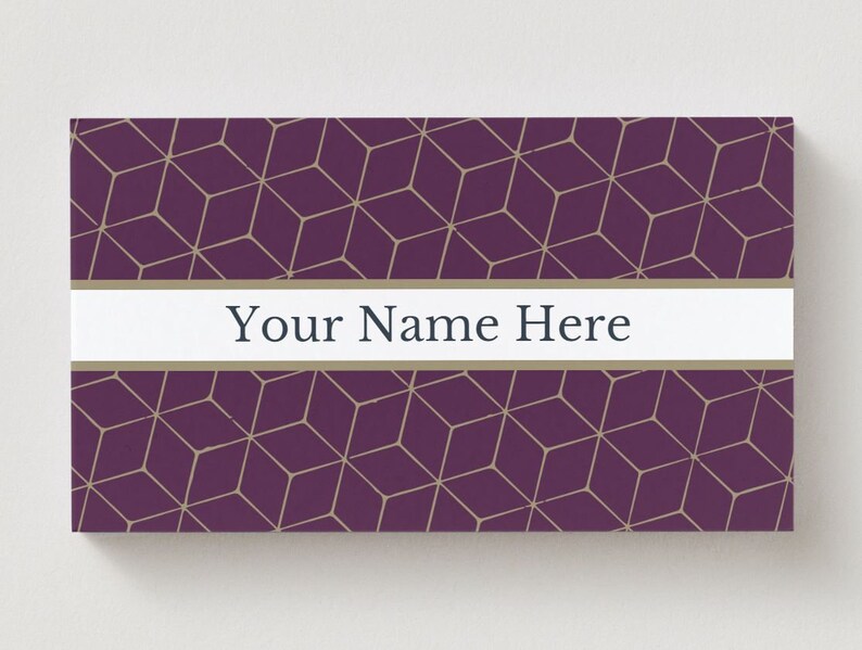 Editable Business Card Template - Canva - Polygonal Shapes - Etsy