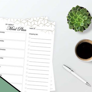 Printable modern Style Weekly Meal Planner, 8.5 X 11 - Etsy