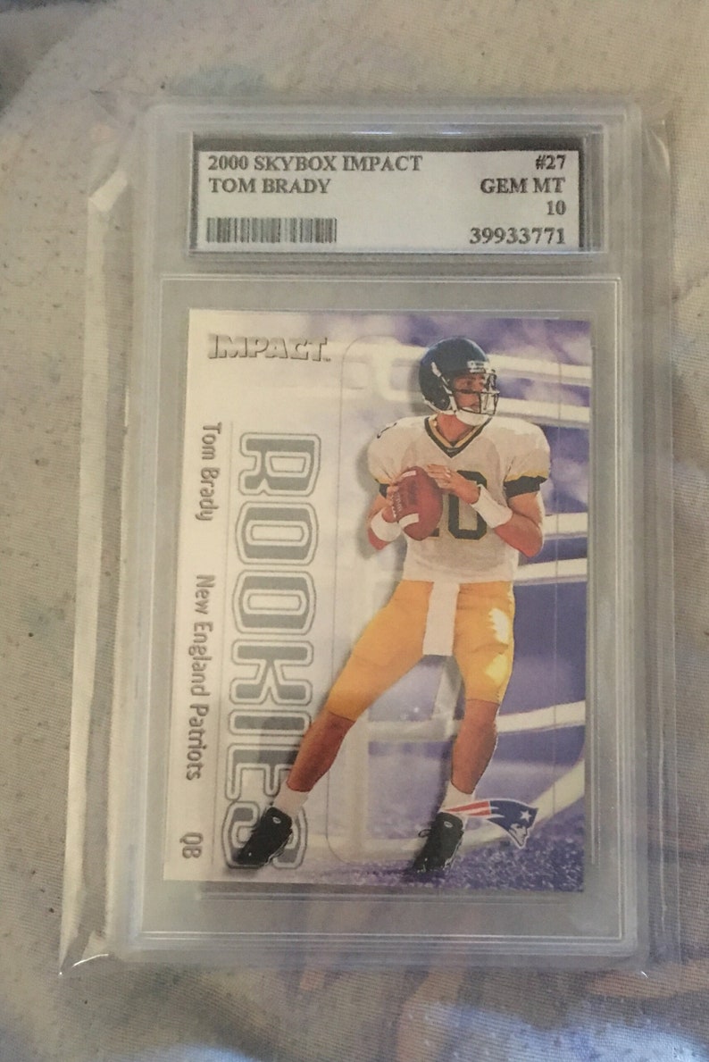 2000 Tom Brady Rookie Card Skybox Impact graded 10 Gem Mint - Etsy