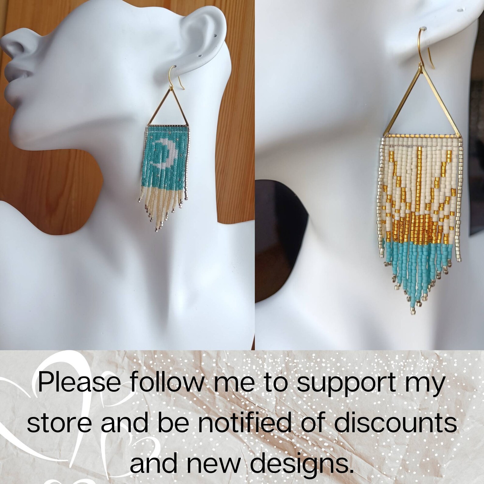 Crescent Moon and Sun Earrings Turquoise Beaded Moon | Etsy