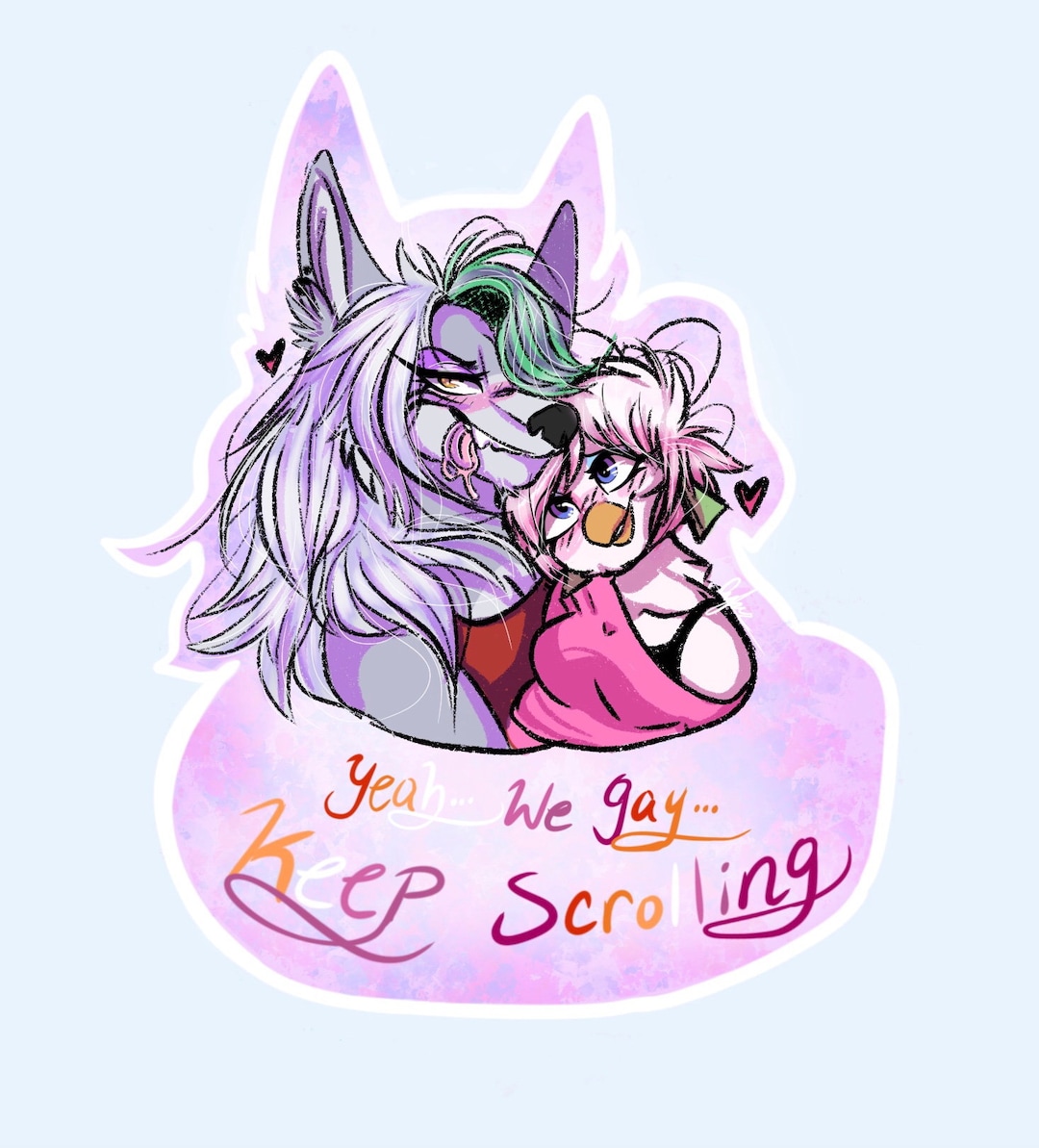 Roxy and Glam-rock Chica yeah We Gay Sticker - Etsy