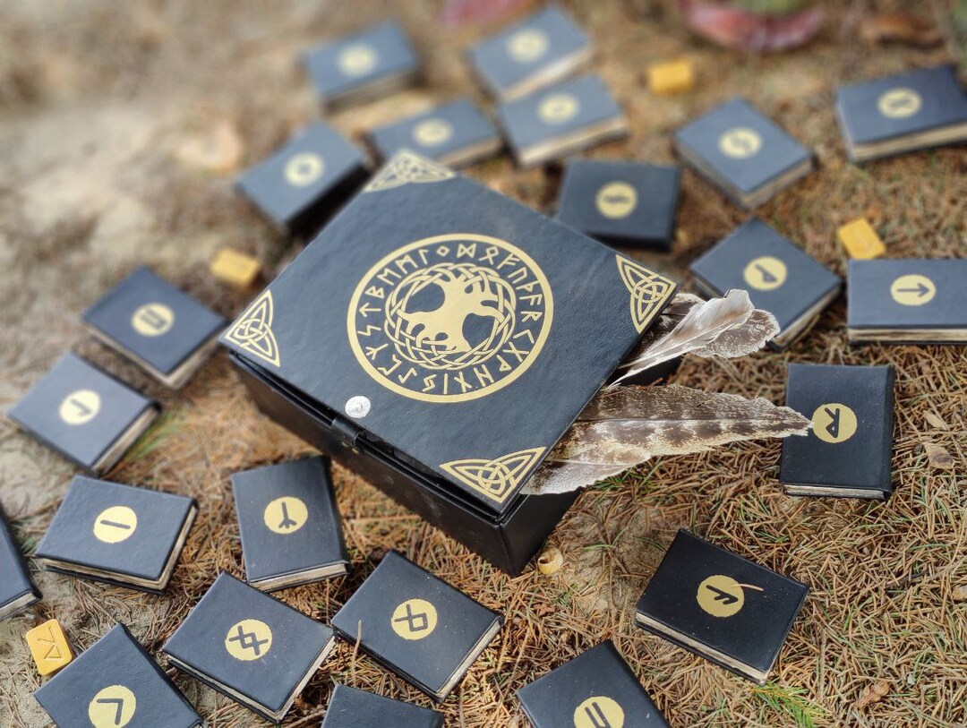 Box With Runes Set of Runes in Box Viking Runic Handmade - Etsy
