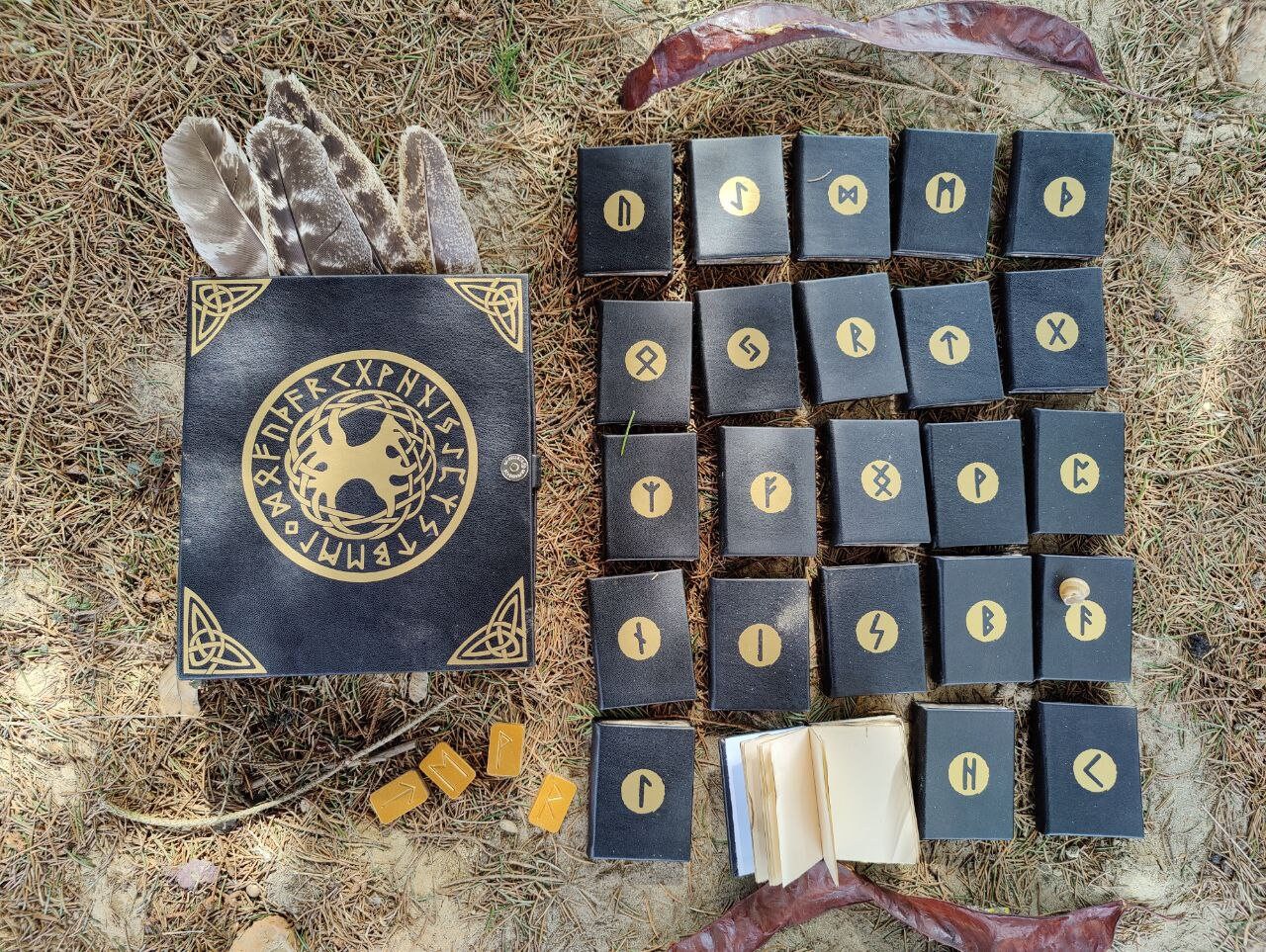 Box With Runes Set of Runes in Box Viking Runic Handmade - Etsy