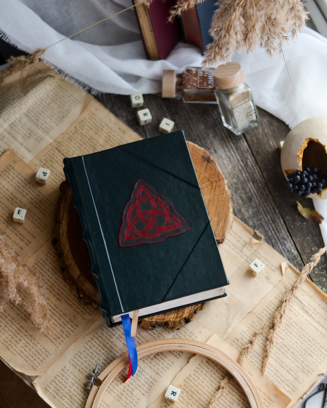 Charmed Book of Shadows BOS Spellbook Wicca Magic Ritual Spells Size A5 ...