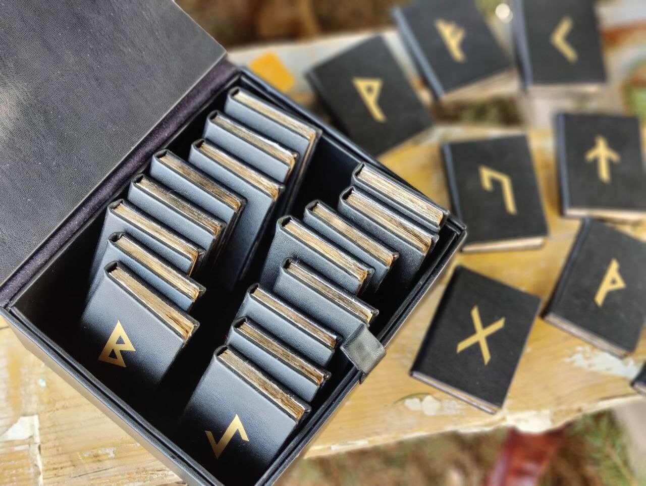 Box With Runes Set of Runes in Box Viking Runic Handmade - Etsy