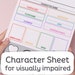 DND Dyslexia Character Sheet PDF Printable File Digital Download - Etsy