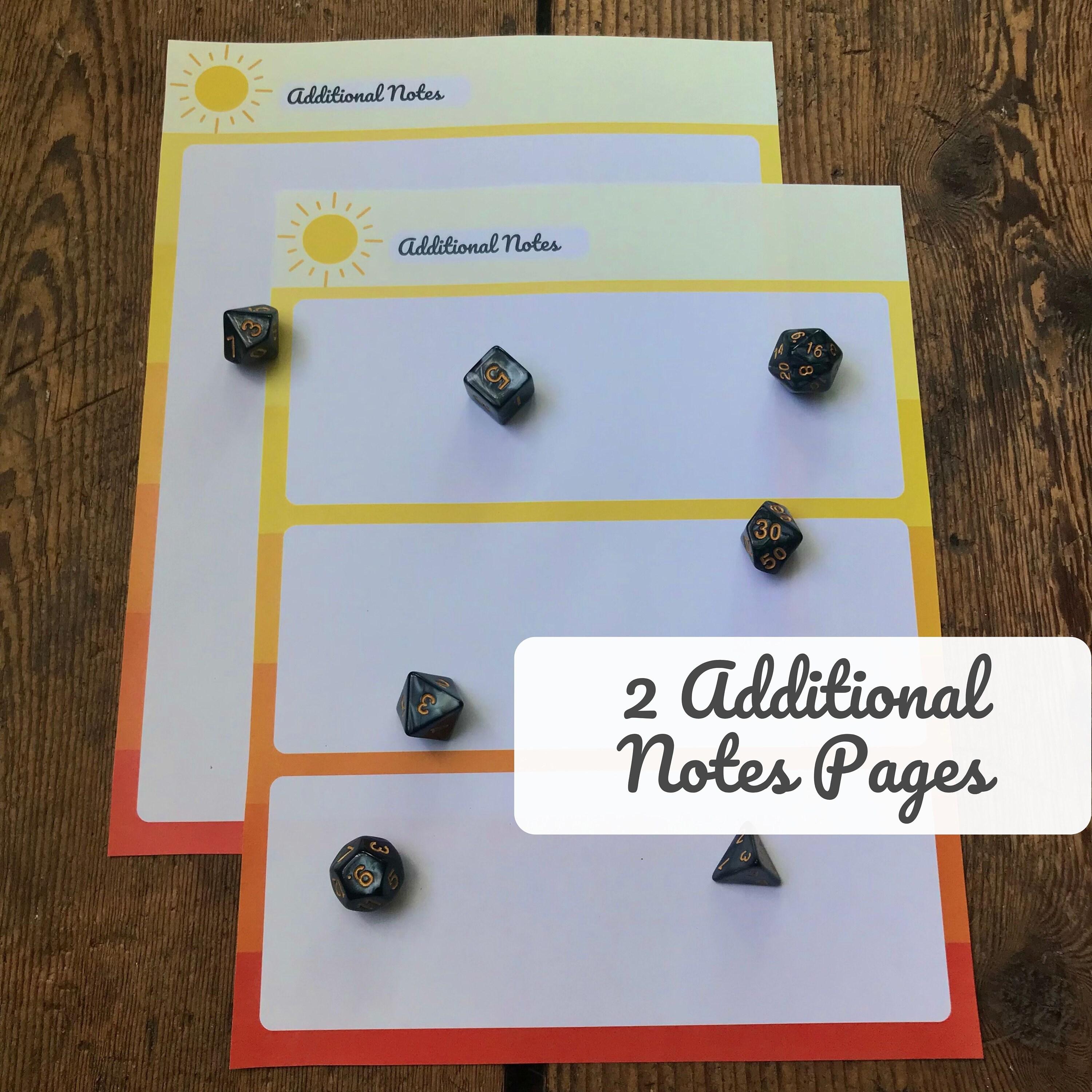 DND Sunshine Character Sheet PDF Printable - Etsy