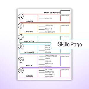 DND Visually Impaired Character Sheet - PDF Printable File - Etsy