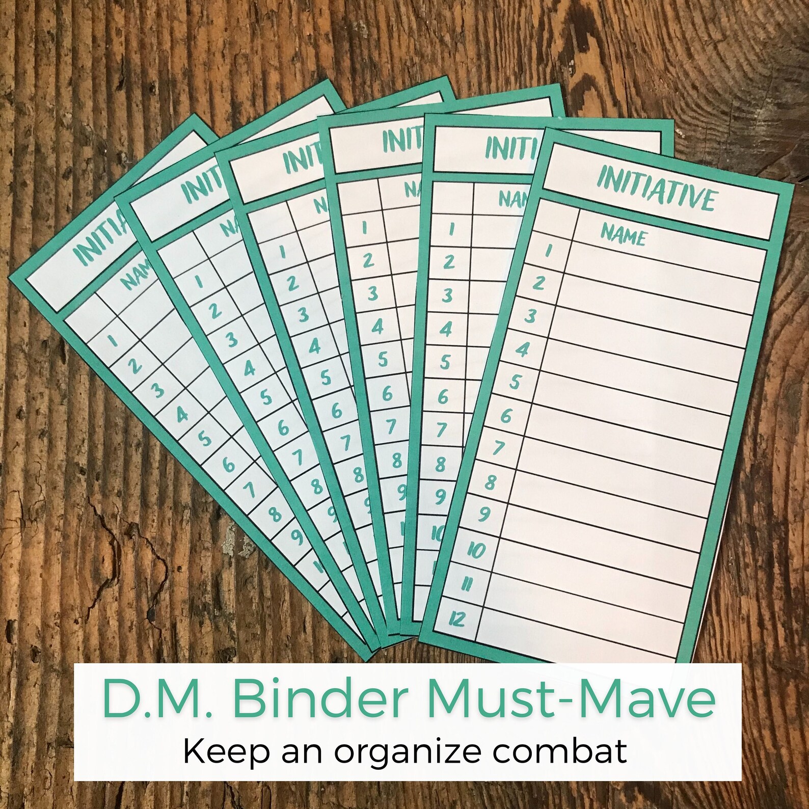 DND Initiative Cards - DM Binder Must-have : PDF Printable and Online ...