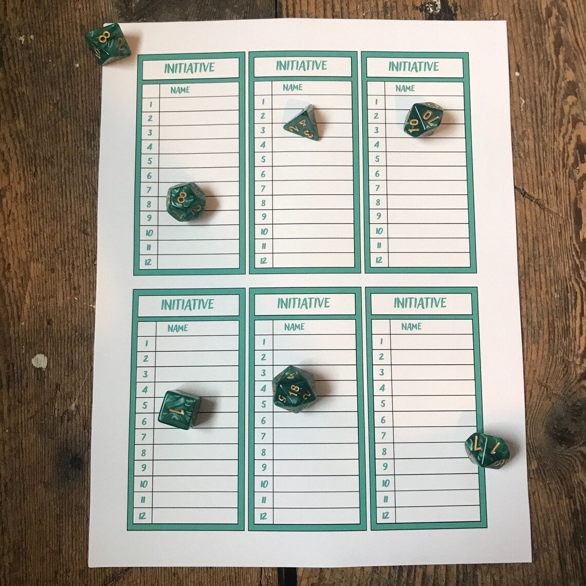 DND Initiative Cards DM Binder Must-have : PDF Printable - Etsy