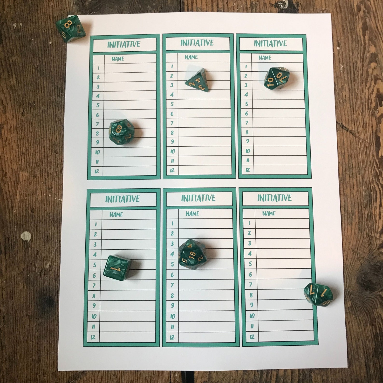 DND Initiative Cards DM Binder Must-have : PDF Printable - Etsy
