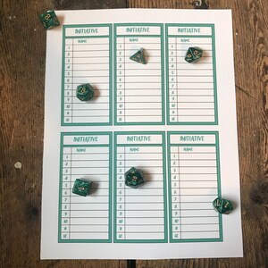 DND Initiative Cards DM Binder Must-have : PDF Printable - Etsy