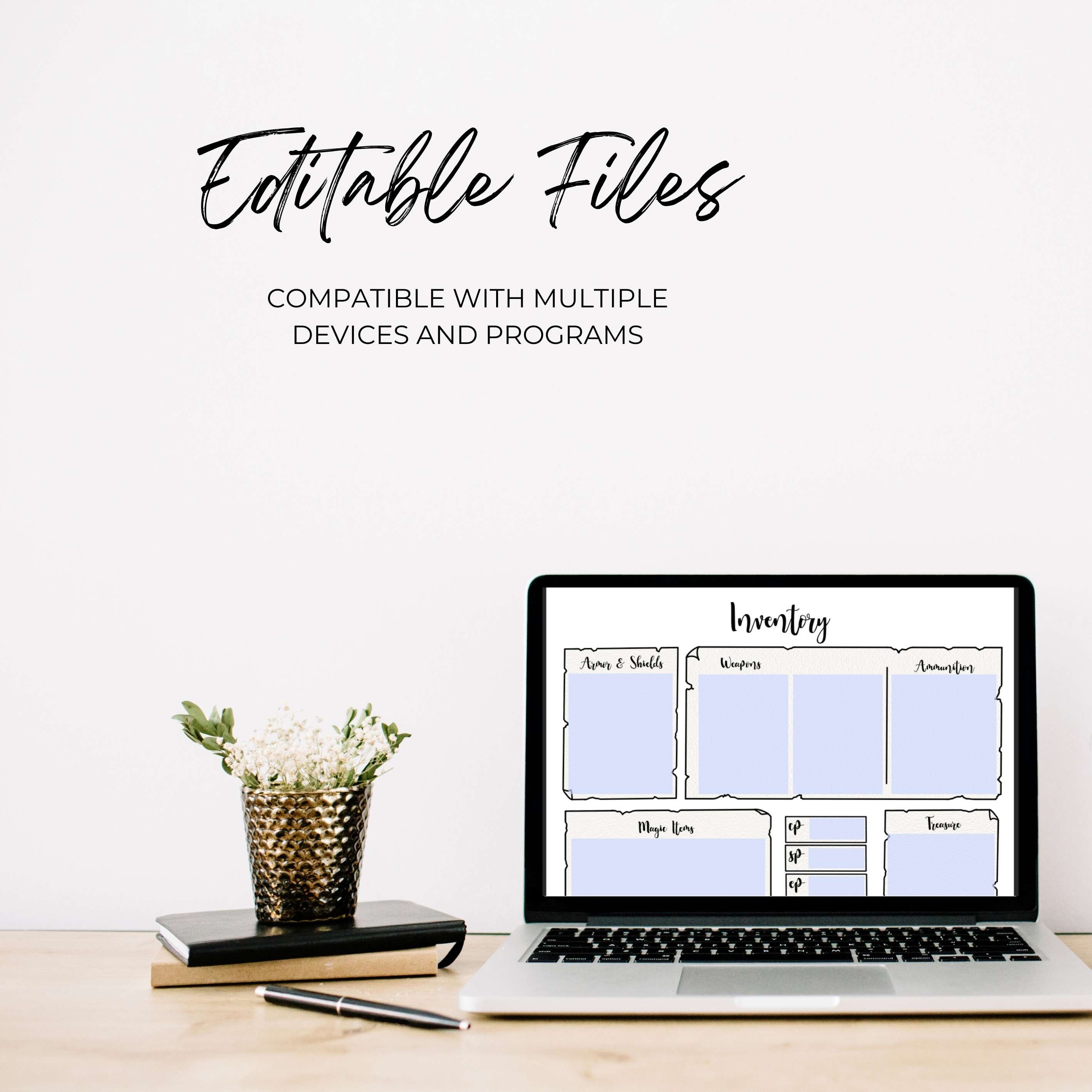 DND Inventory Pages - Printable and Editable PDF Files - Etsy