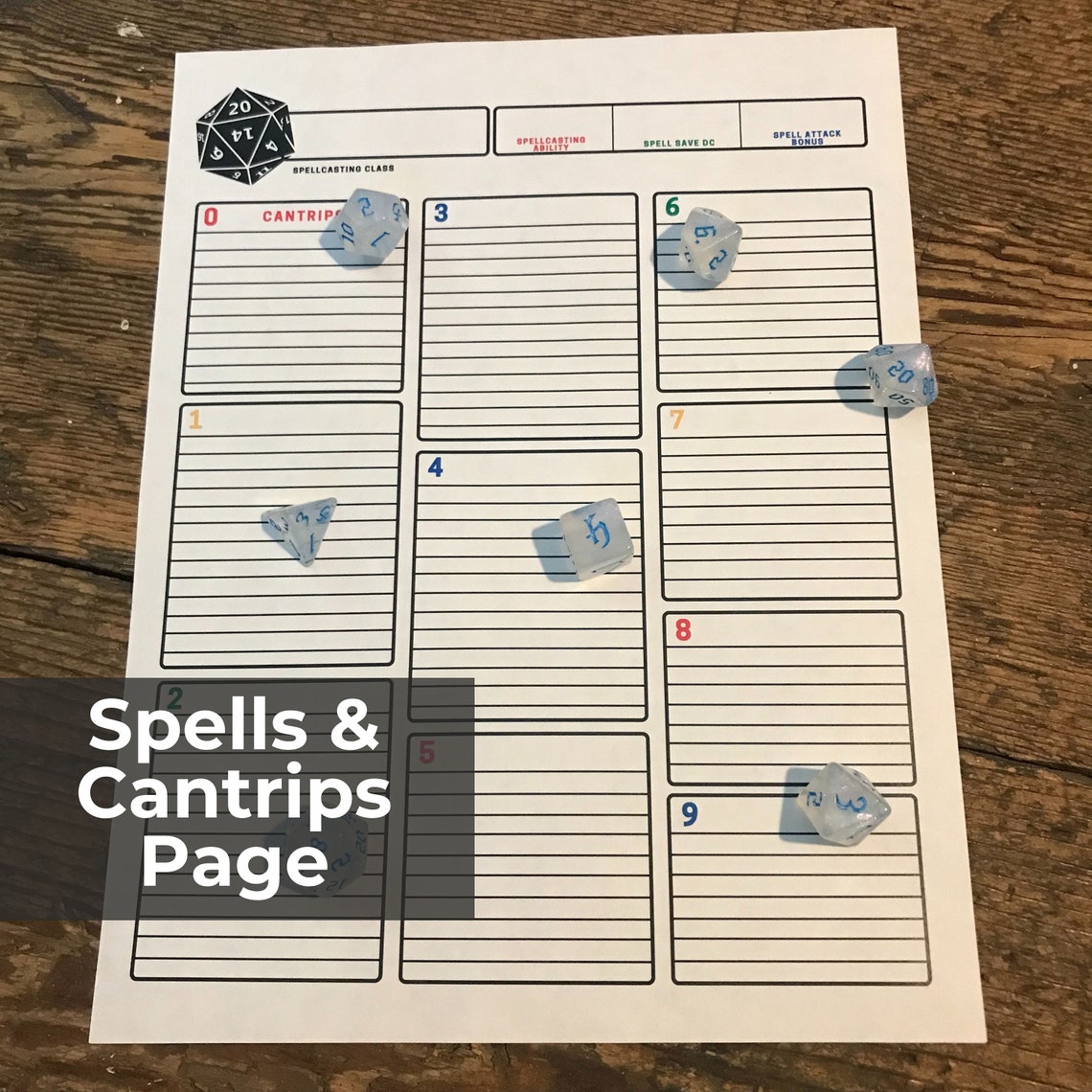 DND Dyslexia Character Sheet - PDF Printable File - Digital Download ...