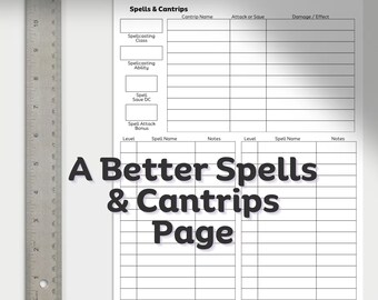 DND Character Sheets for Npc's Printable / (Instant Download) - Etsy UK