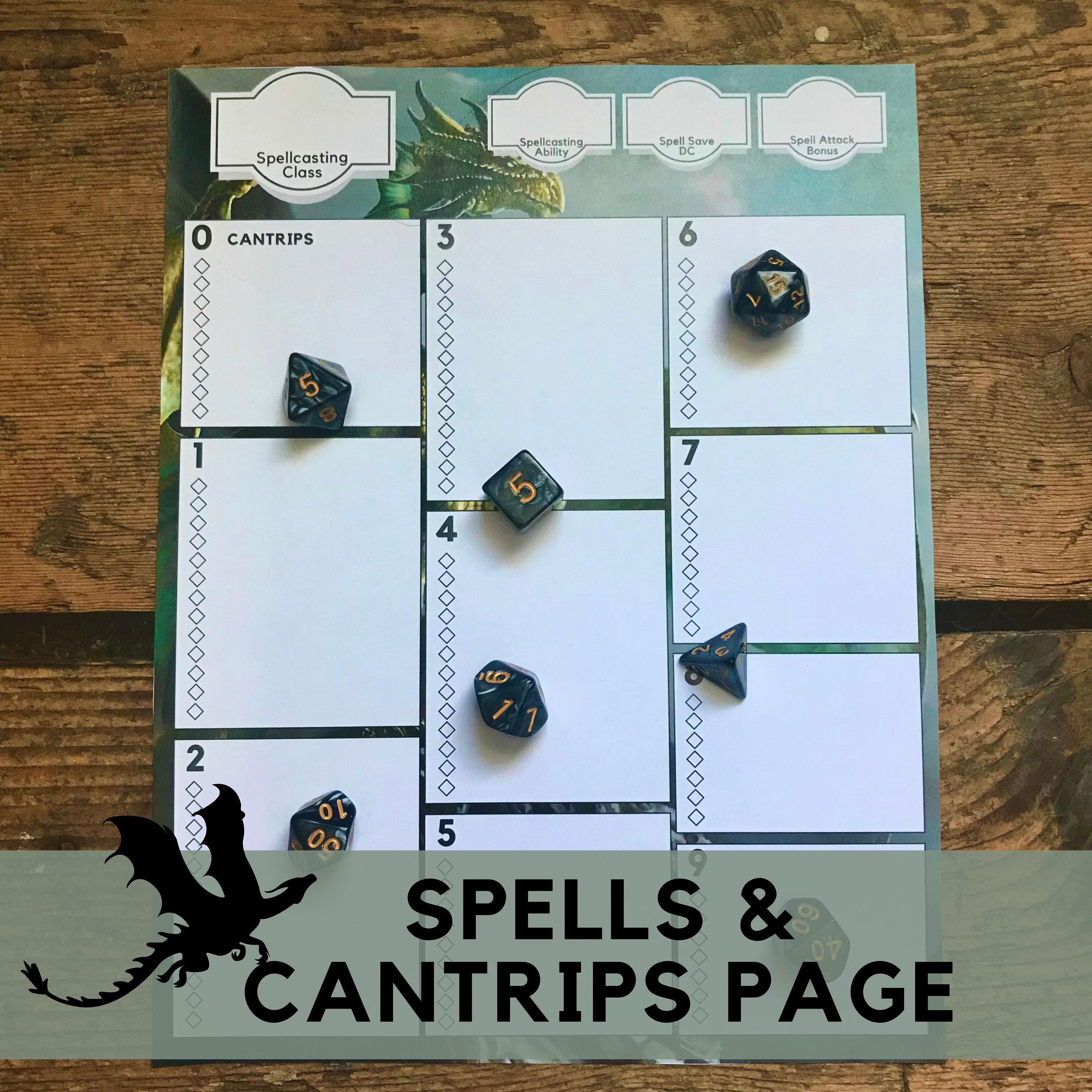 DND Dragon Character Sheet - PDF Printable File - Etsy