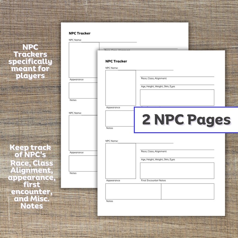The Ultimate Character Sheet - 9 Page PDF Printable File - Etsy