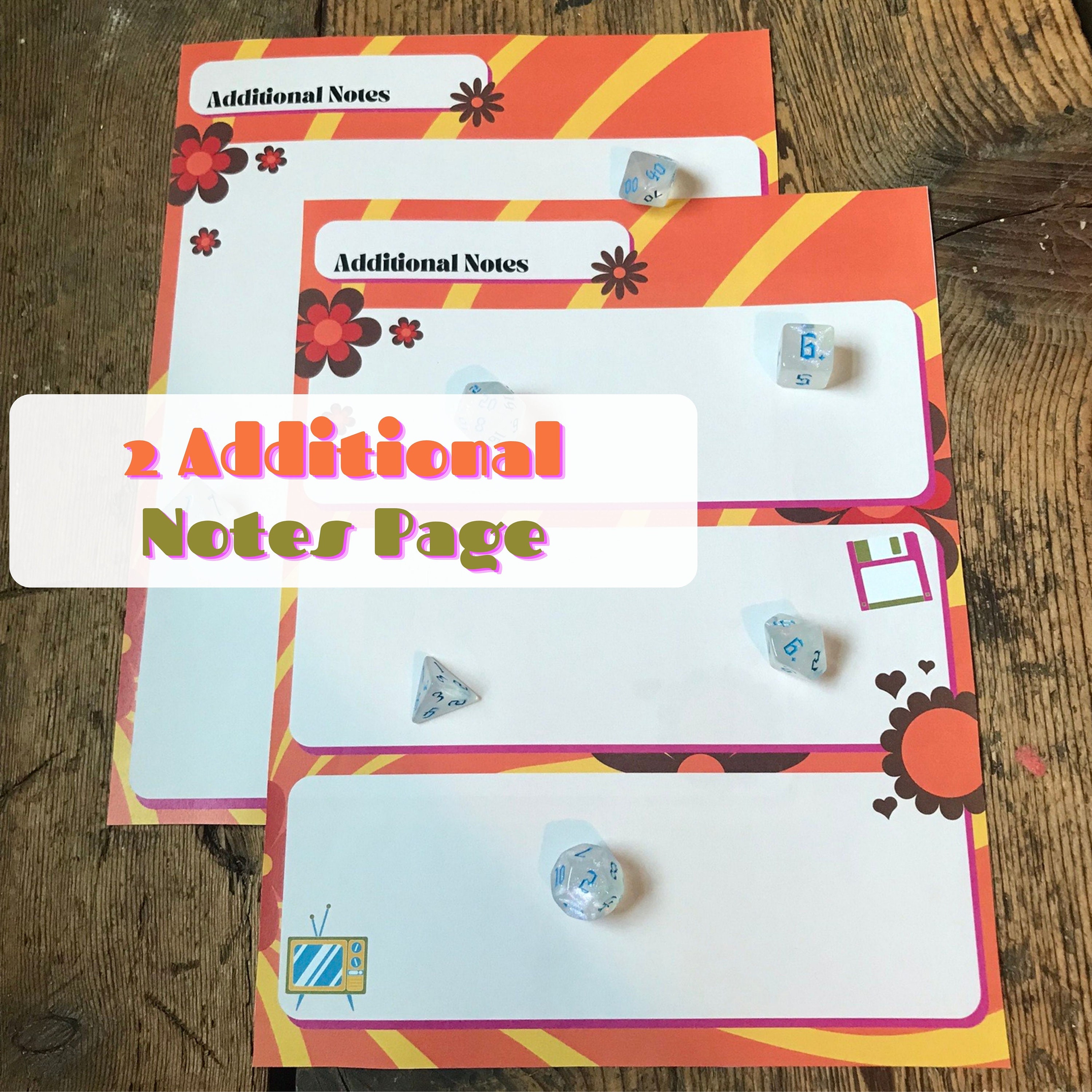 DND Groovy Retro Character Sheet - PDF Printable File - Digital ...