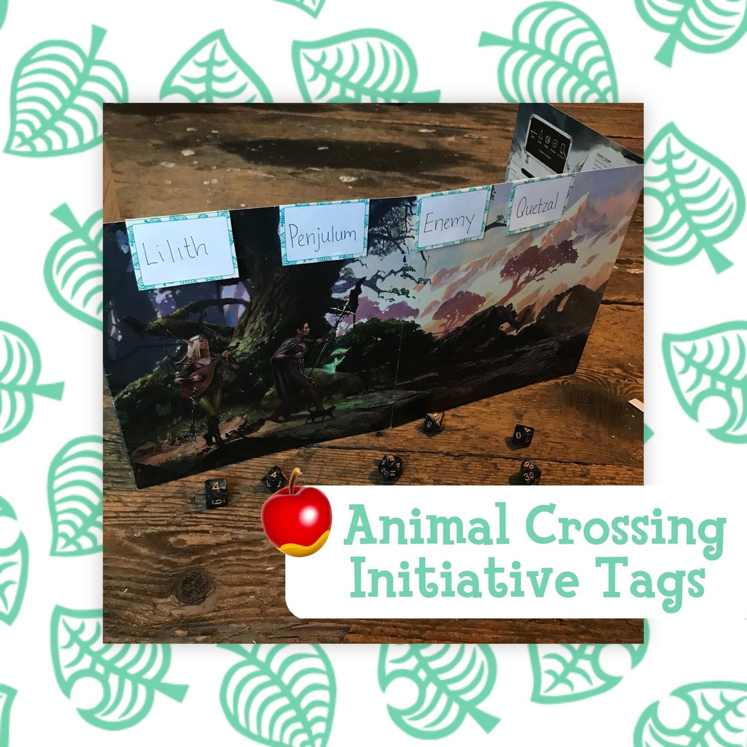 DND Animal Crossing Themed Initiative Tags Combat Order Guide PDF File ...