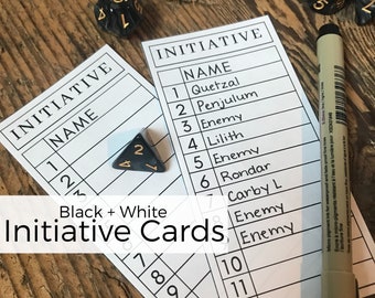 DND Initiative Cards DM Binder Must-have : PDF Printable - Etsy