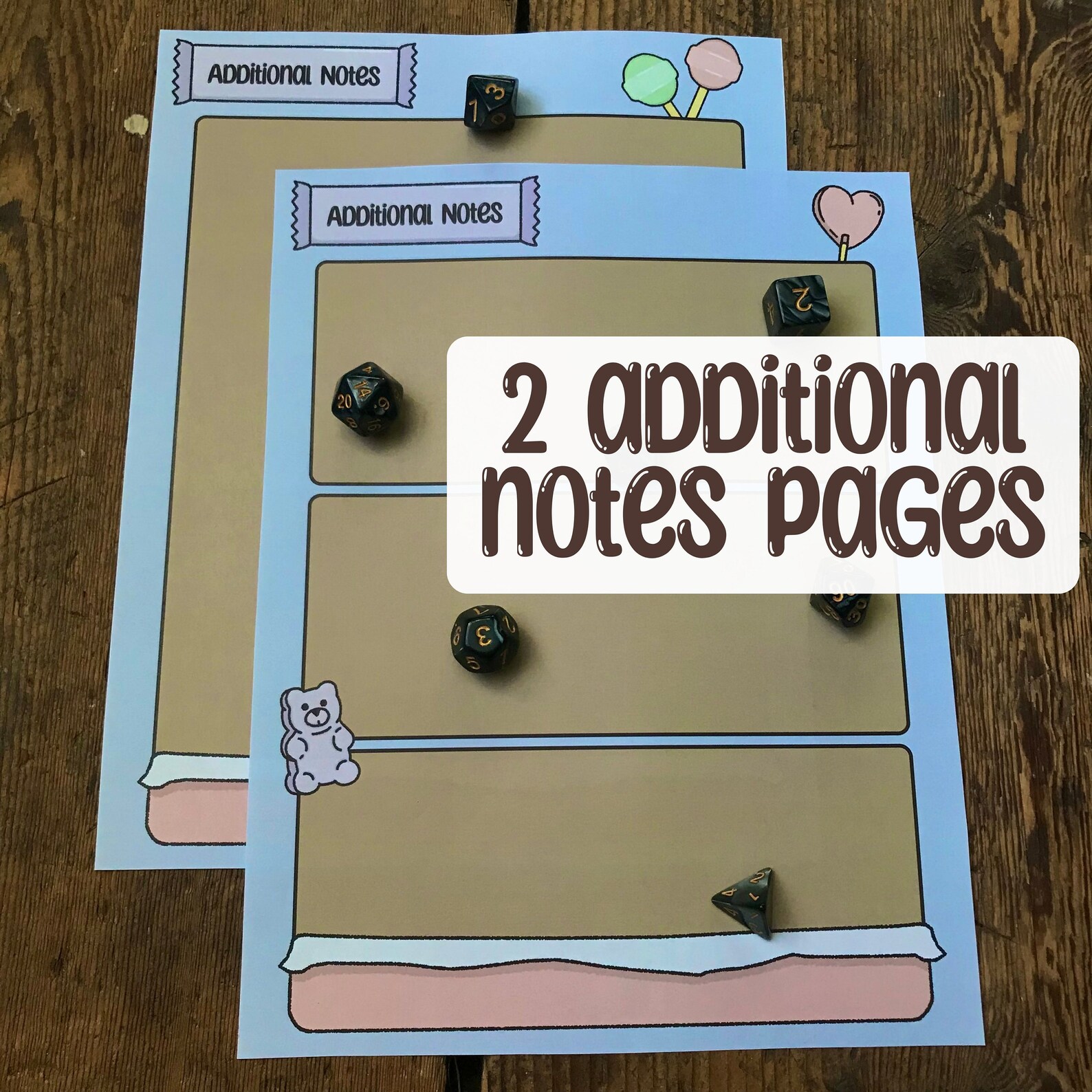 DND Sweet Stuff Character Sheet - PDF Printable - Etsy