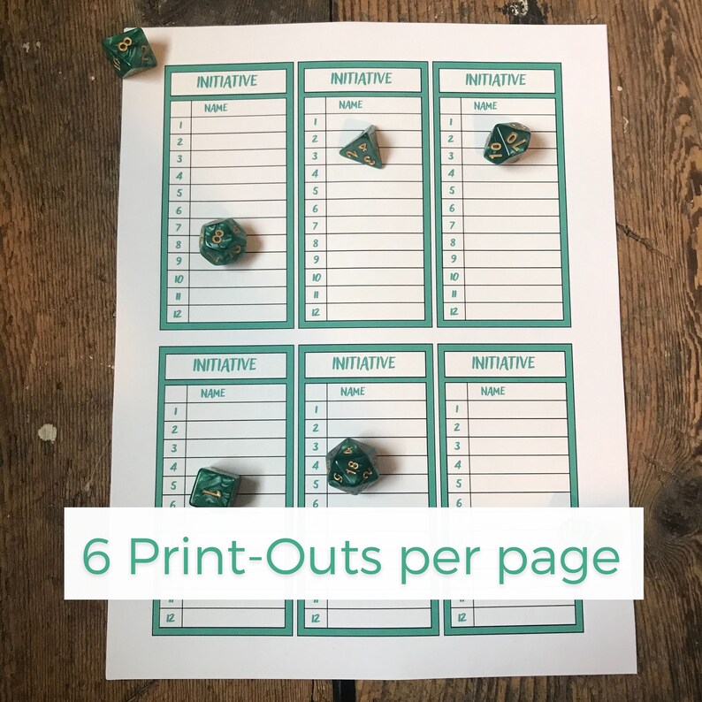 DND Initiative Cards - DM Binder Must-have : PDF Printable and Online ...