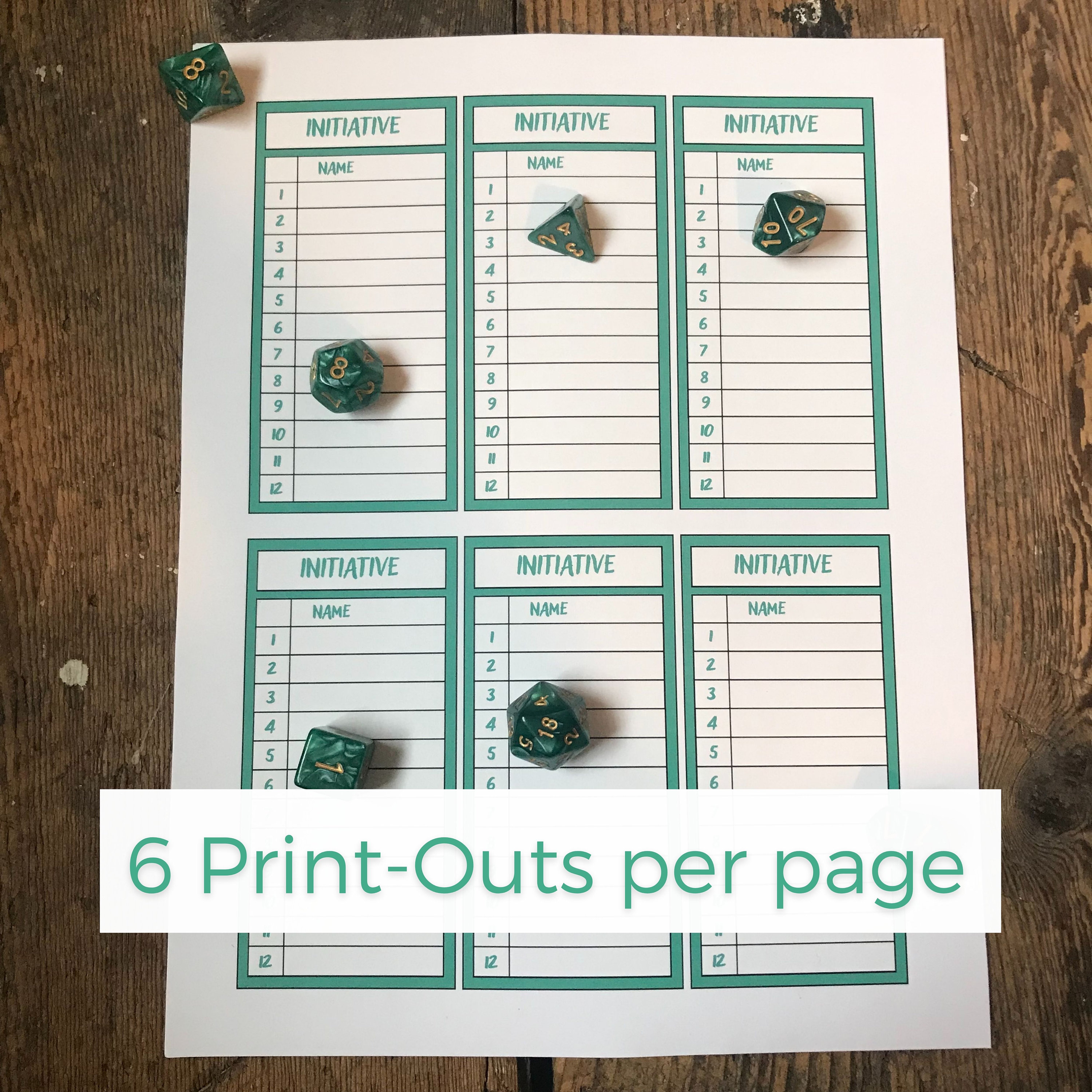 DND Initiative Cards - DM Binder Must-have : PDF Printable and Online ...