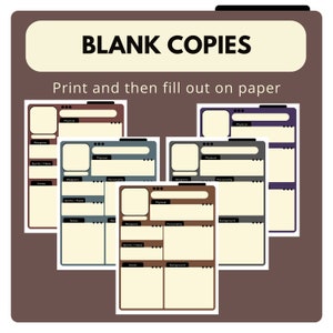 DND Character Sheets for Npc's - Printable / Canva Editable - Etsy