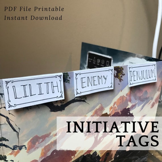 DND Initiative Tags Combat Order Guide PDF File Printable : - Etsy
