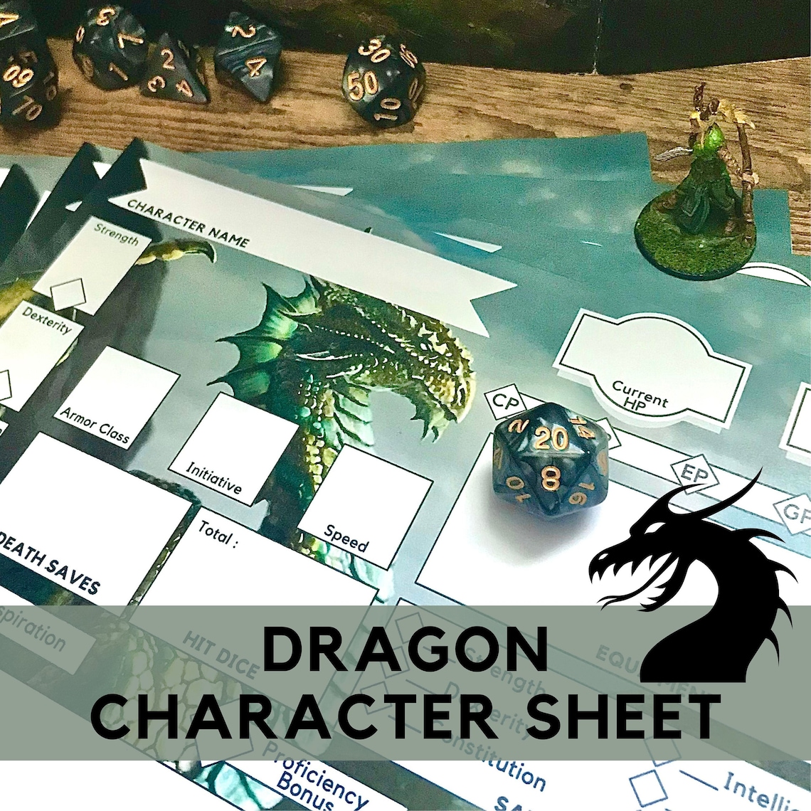 DND Dragon Character Sheet - PDF Printable File - Etsy