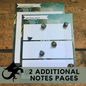 DND Dragon Character Sheet - PDF Printable File - Etsy