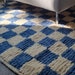 Checkered Rug Light Blue Moroccan Checkerboard Berber Carpet Turquoise ...