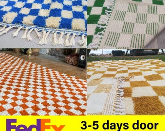 Moroccan Checkered Rug | Etsy