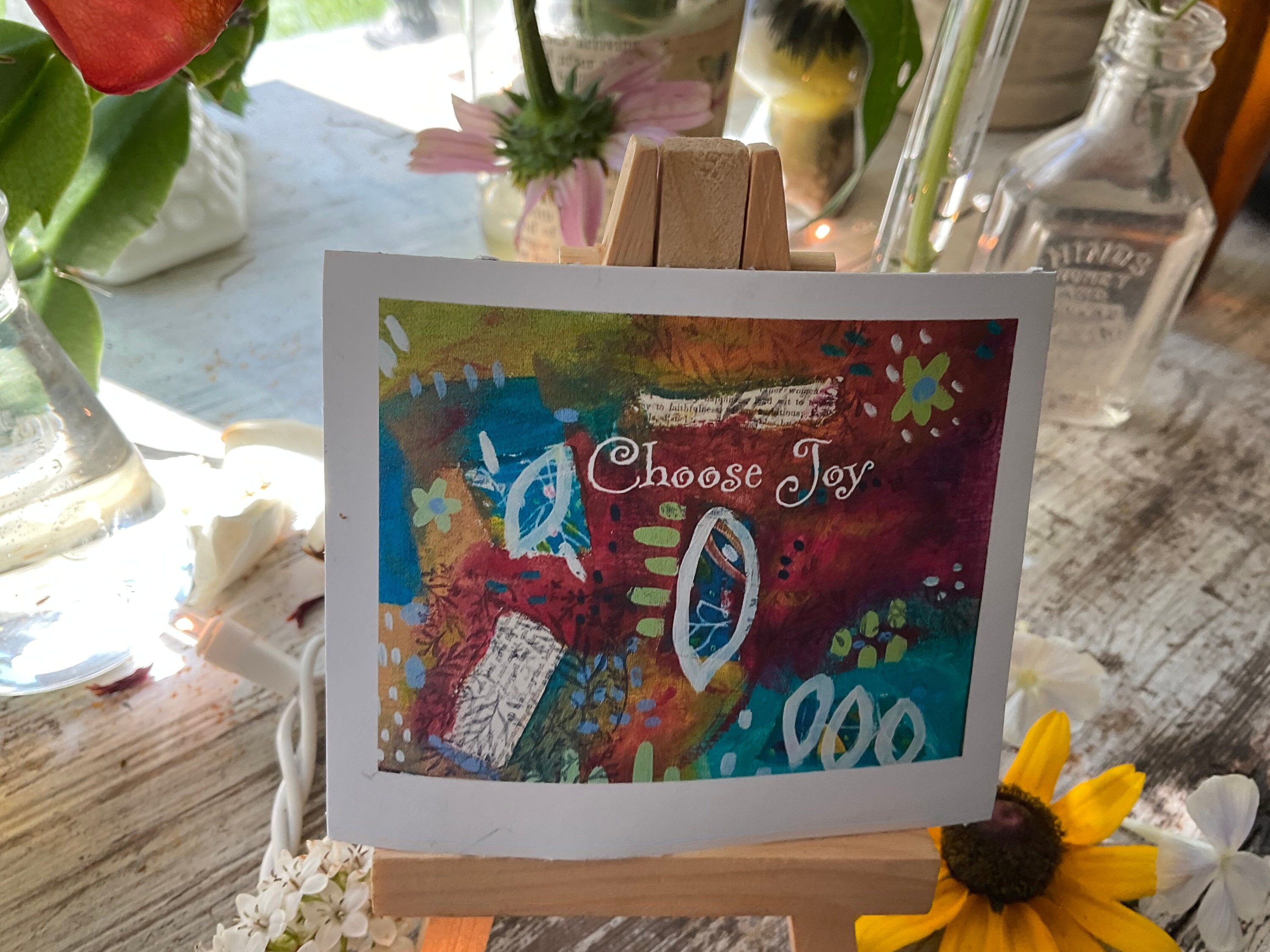 Choose Joy Magnet Original Collage by Kim Critzer Refrigerator Magnet ...