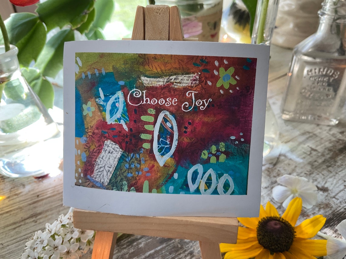 Choose Joy Magnet Original Collage by Kim Critzer Refrigerator Magnet ...