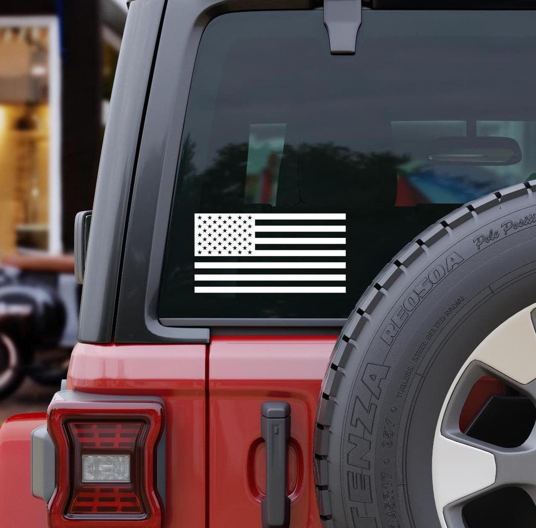 American Flag Vinyl Car Decal, Patriotic Decal, USA Flag Decal American ...