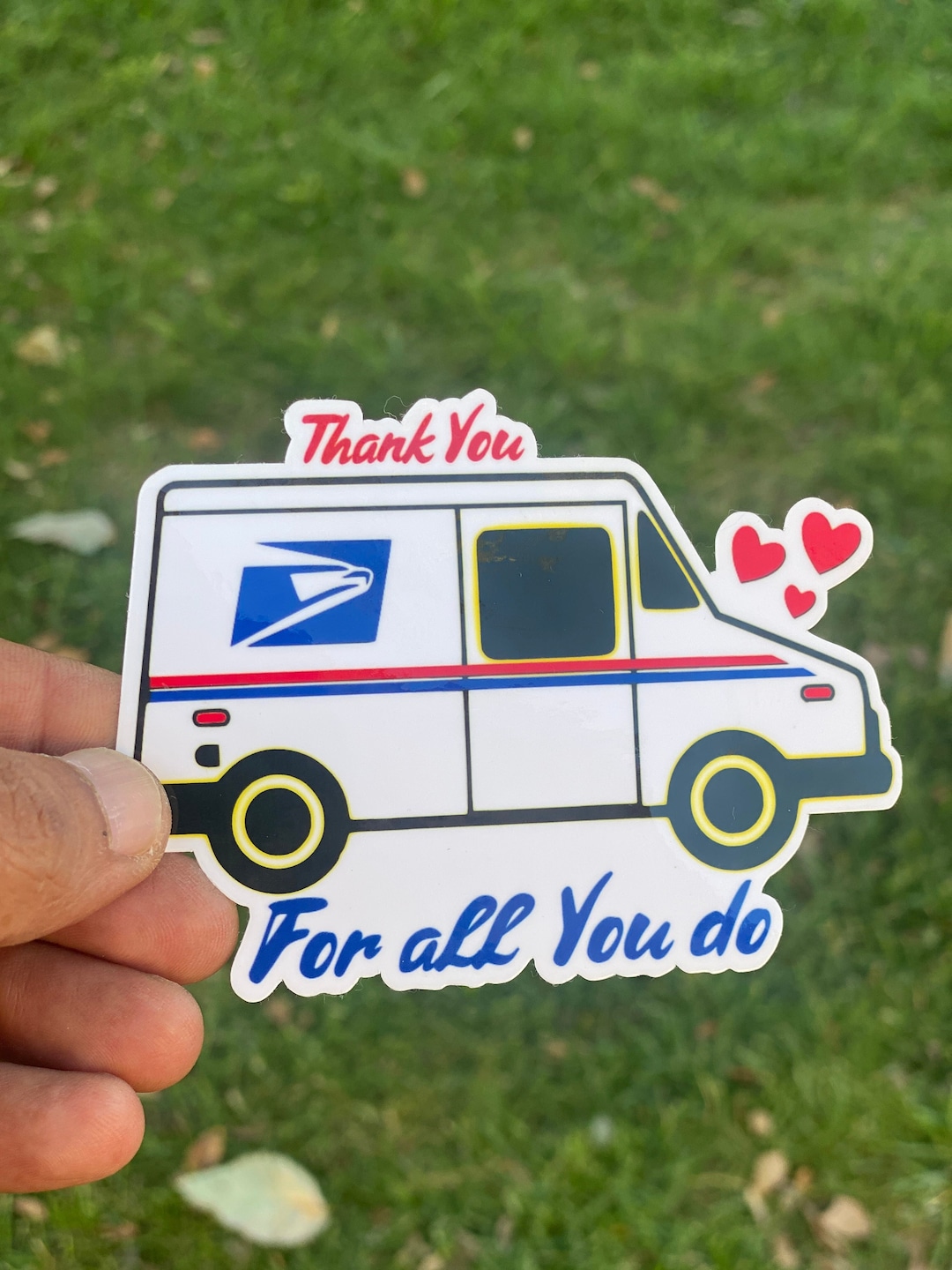 Thank You USPS Mail Carrier Waterproof Sticker, Postal Mailbox Sticker ...