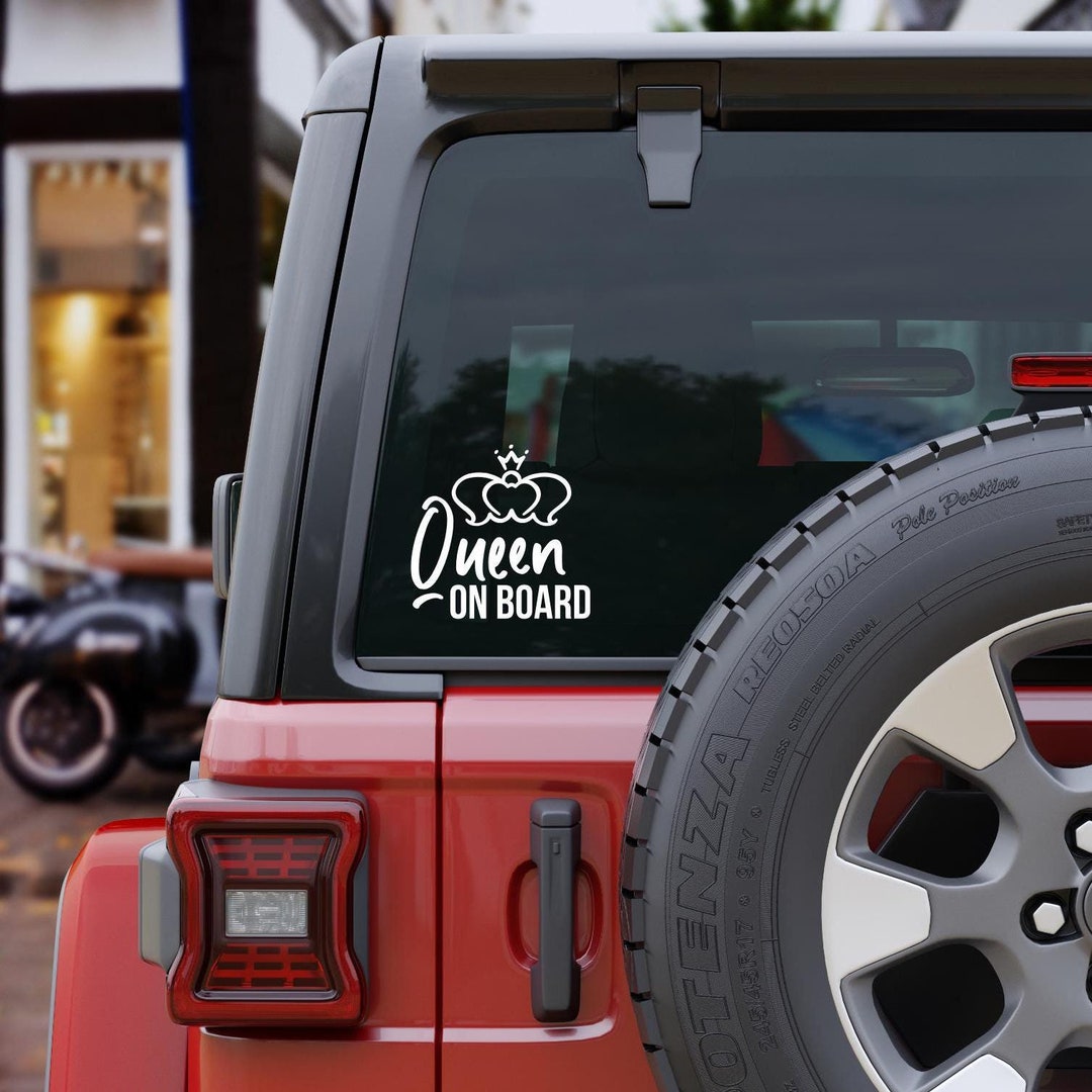 Queen on Board Car Decal, Vinyl Decal, Baby on Board Decal, Baby Shower ...