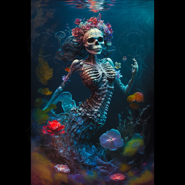 Mermaid Skeleton - Etsy