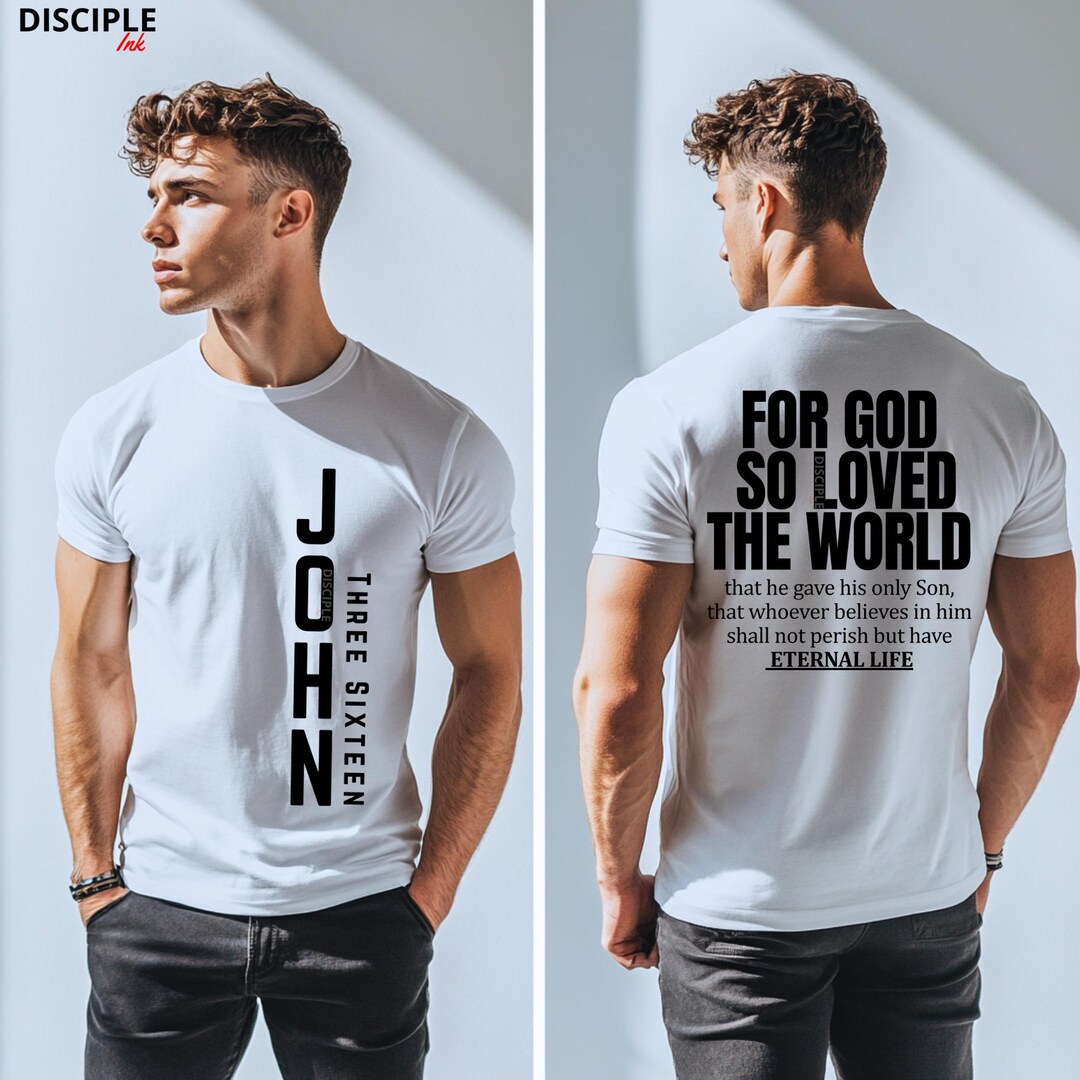 Christian Png, John 3:16 Png, Christian Bible Verse Sublimation File ...
